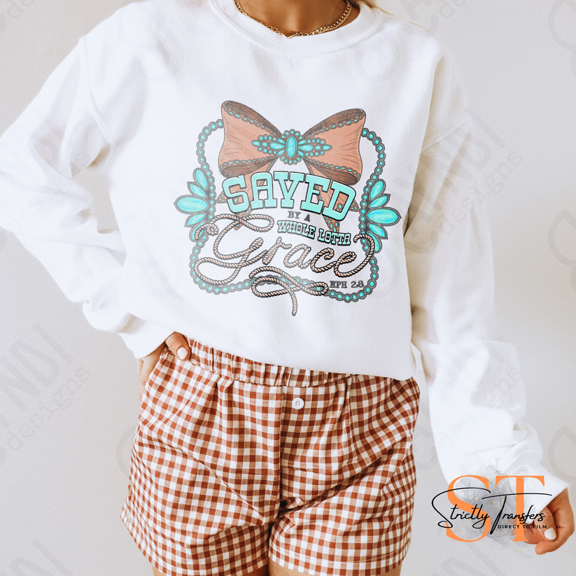 Saved by a Whole Lotta Grace Direct to Film Transfers – StrictlyTransfers