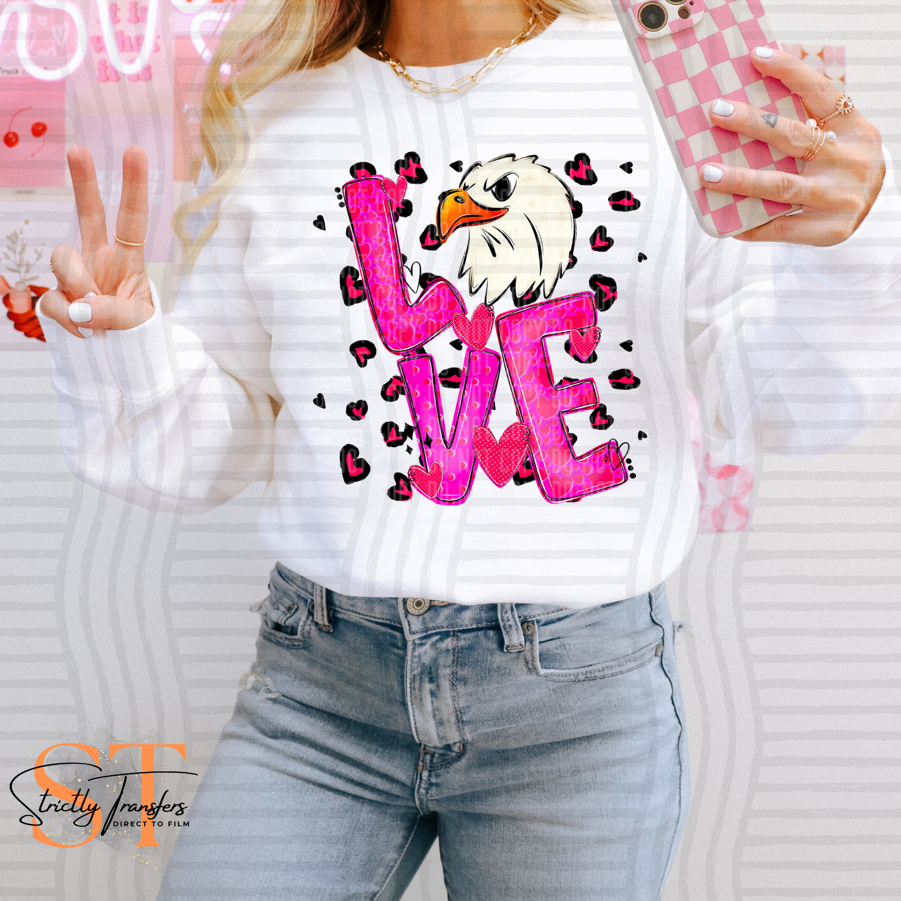 Eagles Love Mascot Direct to Film Transfers – StrictlyTransfers